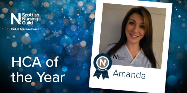Amanda, Edinburgh's Community HCA of the Year. - Scottish Nursing Guild